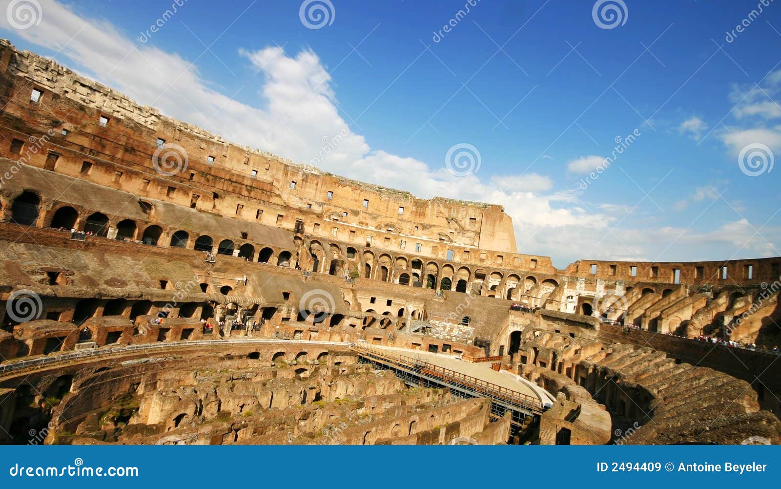 Inside the Colosseum stock image. Image of wide, arena - 2494409