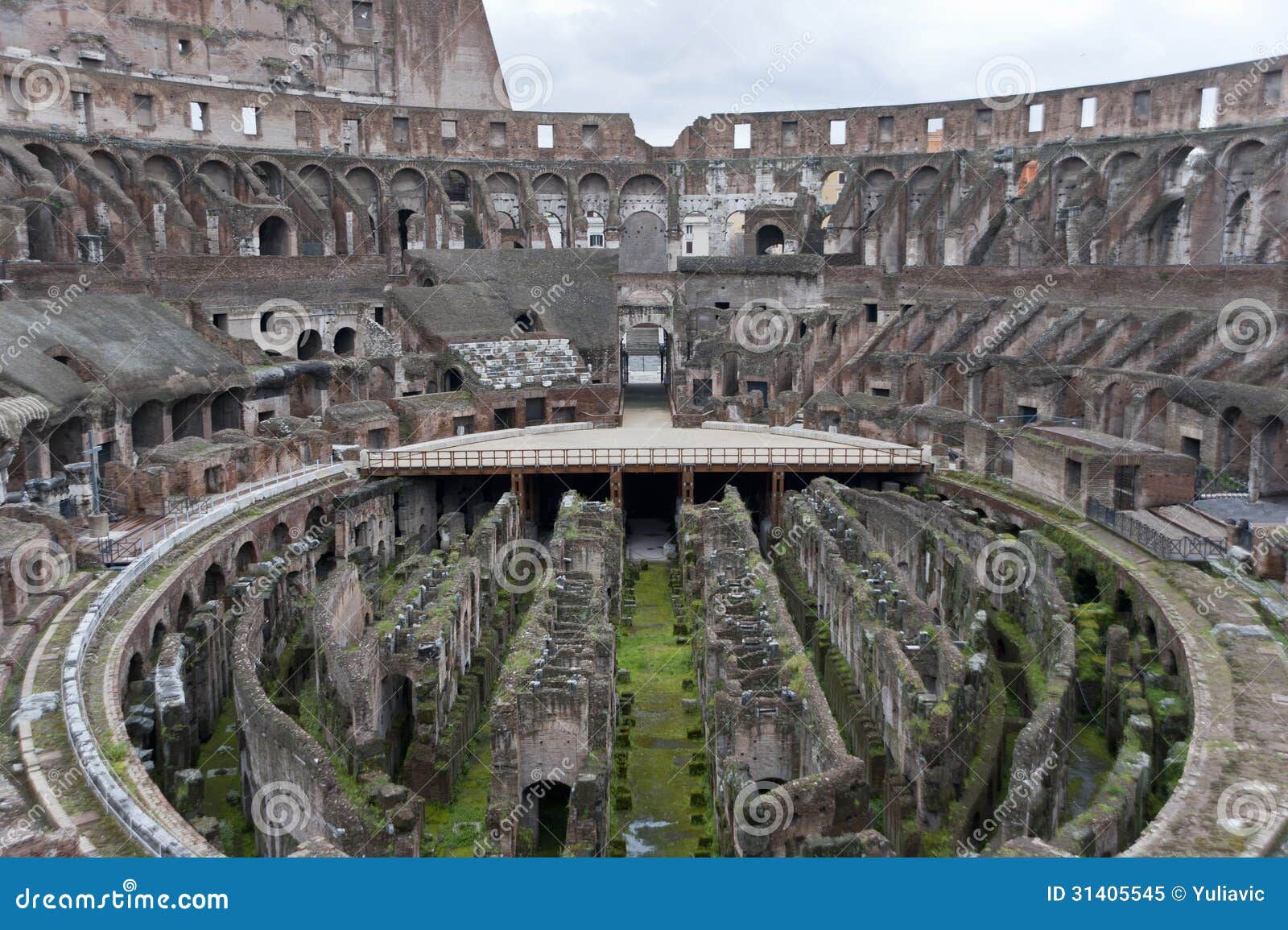 Inside of the Colosseum. stock image. Image of european - 31405545