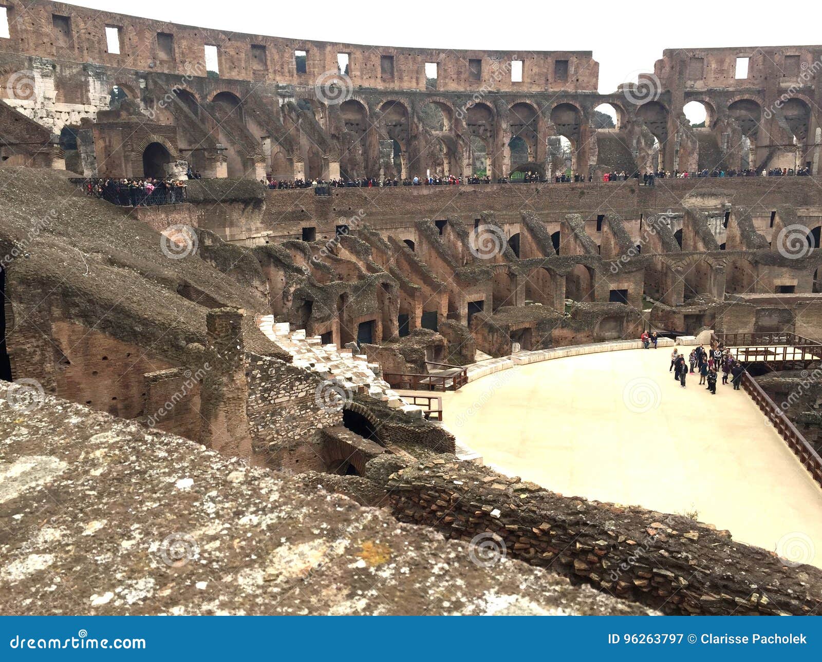 Inside Colosseum stock image. Image of great, landscape - 96263797