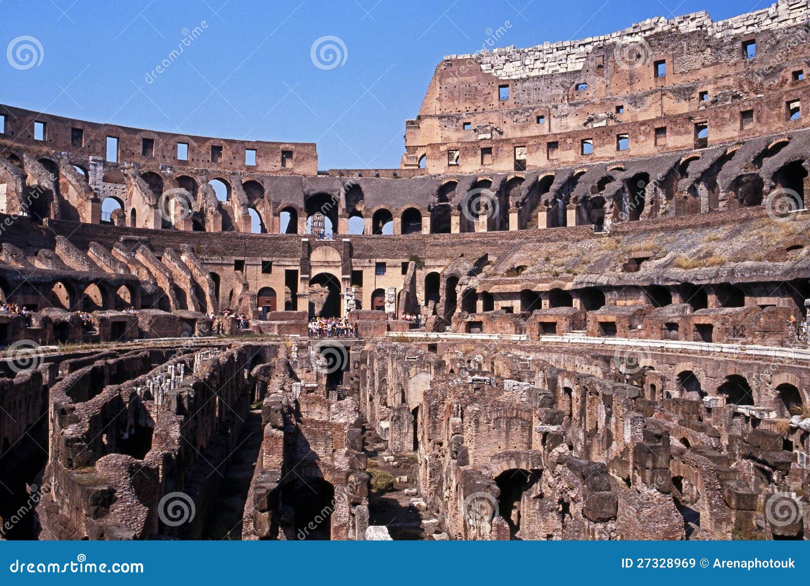 Inside the Colosseum, Rome, Italy. Stock Image - Image of roman ...