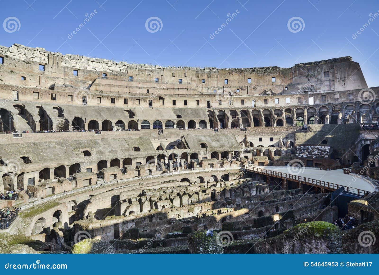 Inside Colosseum Rome Italy Europe Editorial Stock Photo - Image of ...