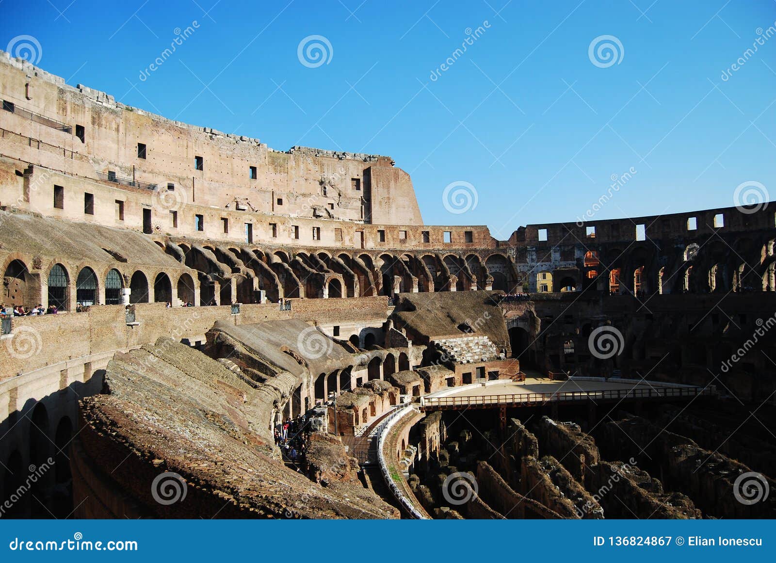 Inside Colosseum in Rome, Italy Editorial Photography - Image of ...
