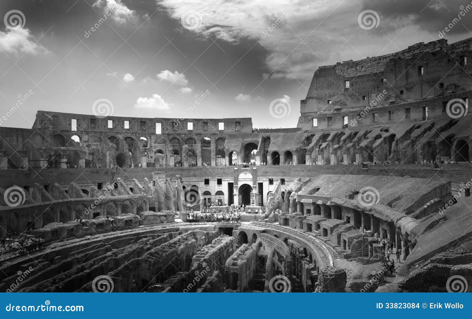Inside Colosseum in Rome stock photo. Image of arches - 33823084