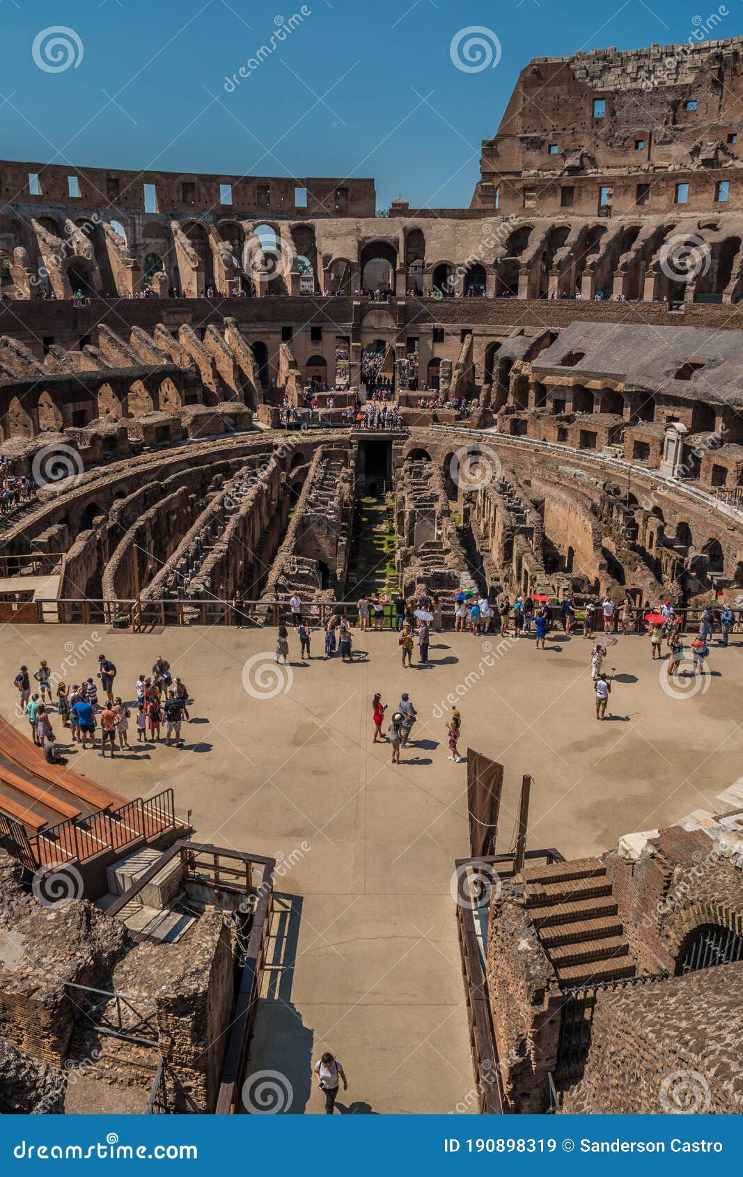Inside the Colosseum, Second Floor View in Rome, Italy Editorial Stock ...