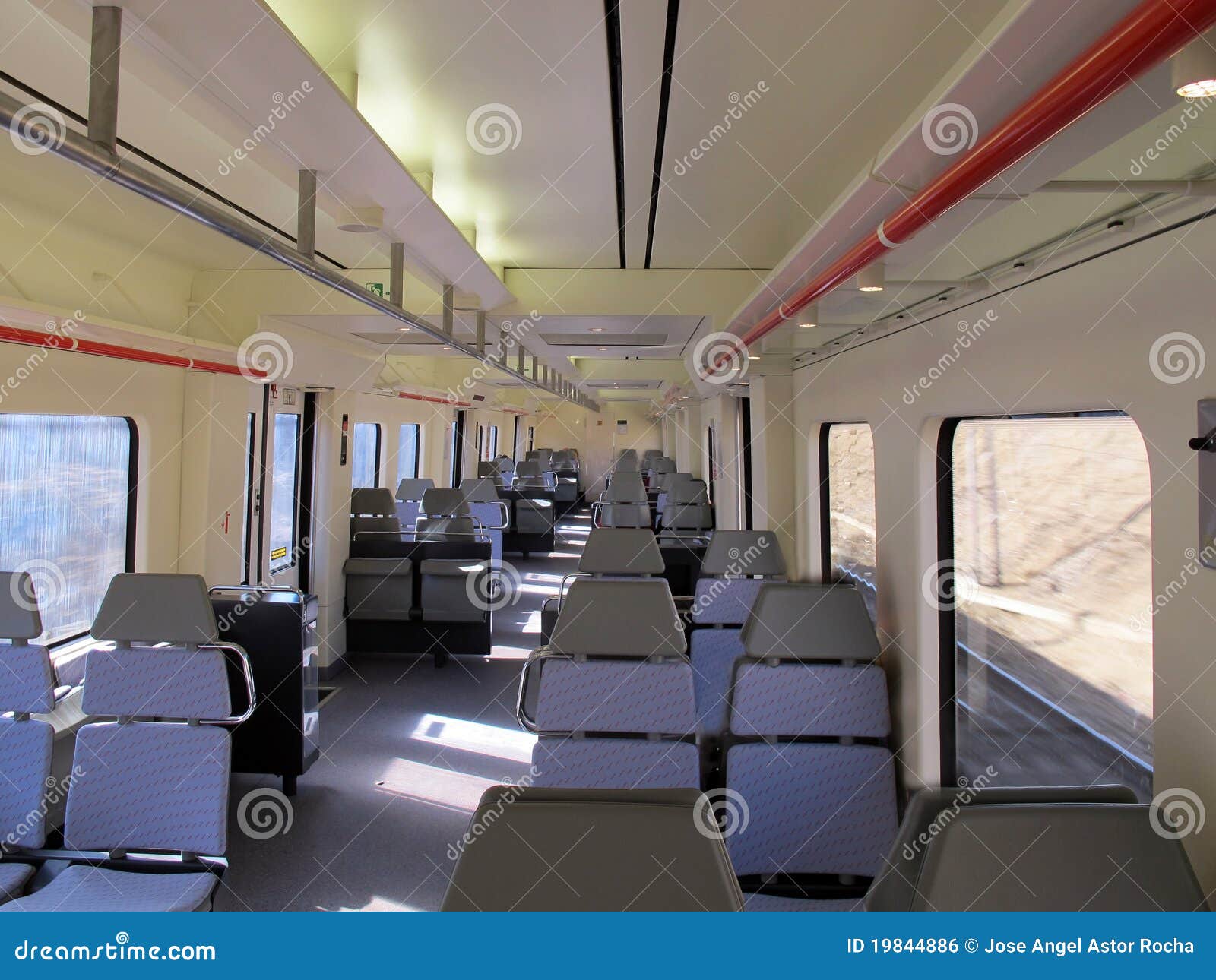 Inside a commuter train stock photo. Image of transit - 19844886