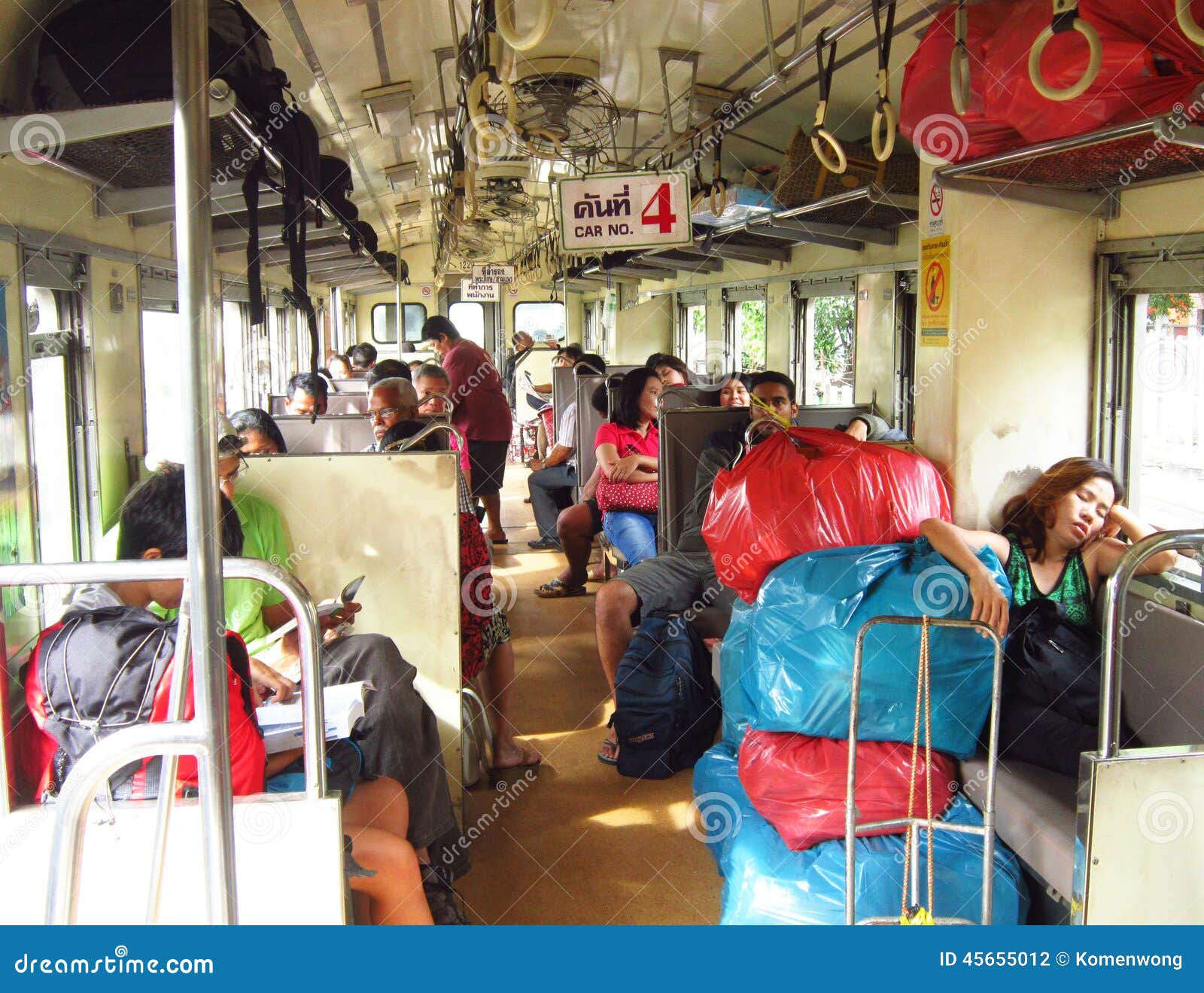 Inside of Commuter Train is Crowd Around Editorial Photography - Image ...