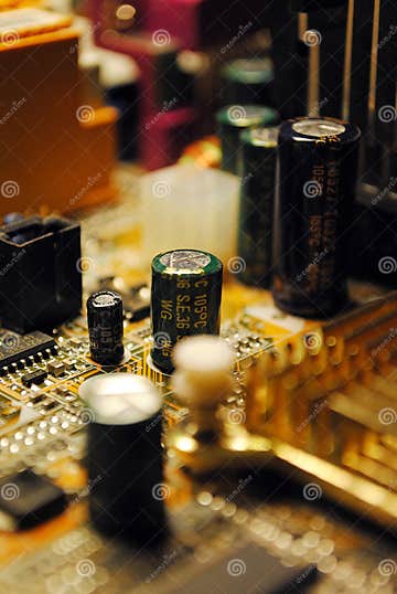 Inside the computer stock image. Image of microelectronics - 45431953