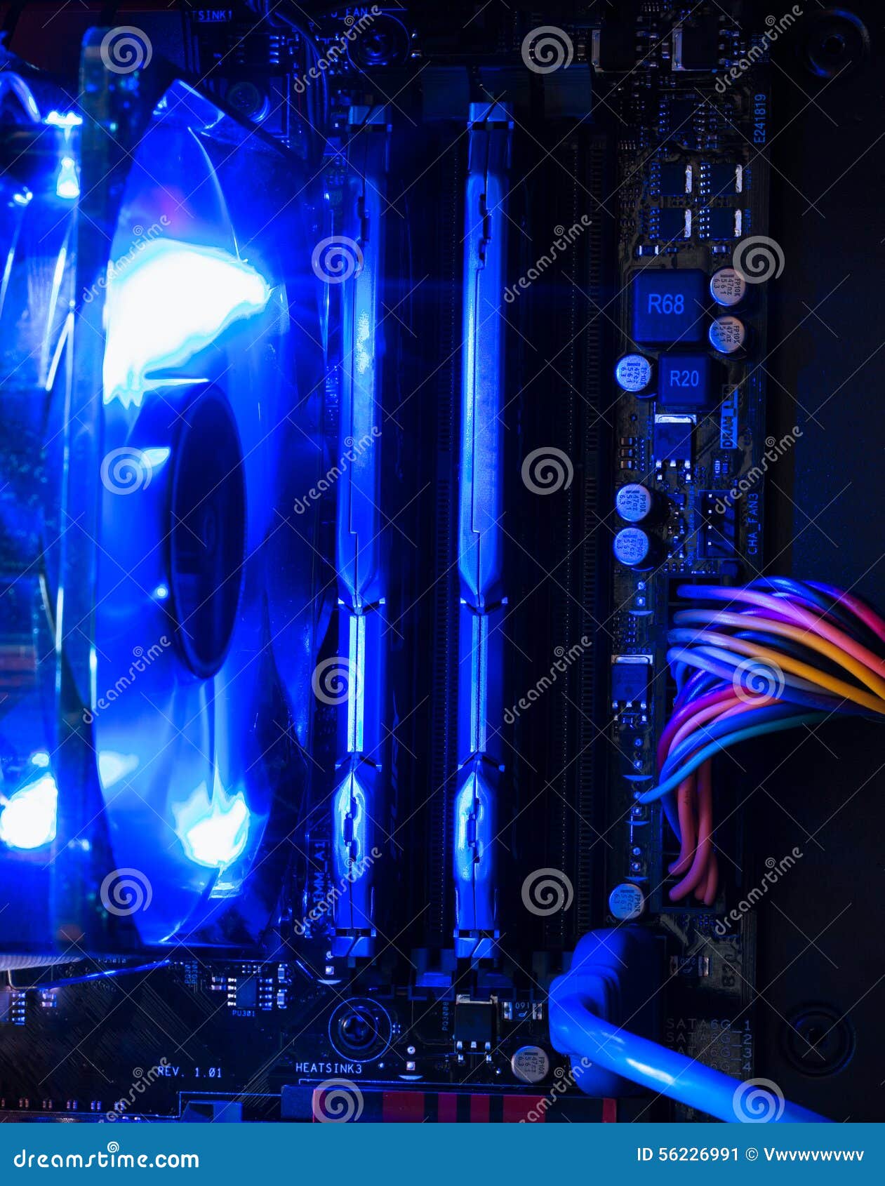 Inside a computer stock image. Image of plug, motherboard - 56226991