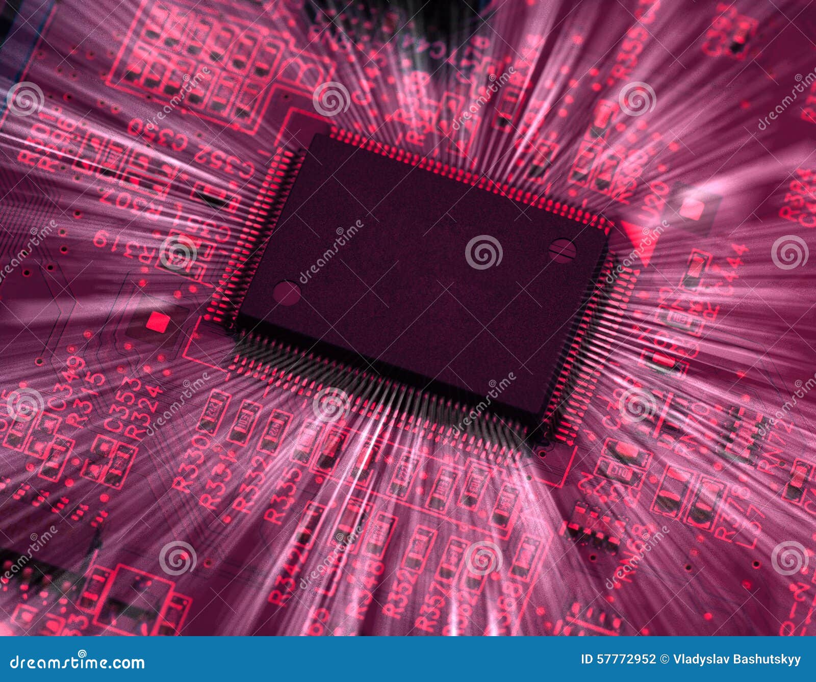 Inside the Computer - Macro Image of a Computer Stock Photo - Image of ...