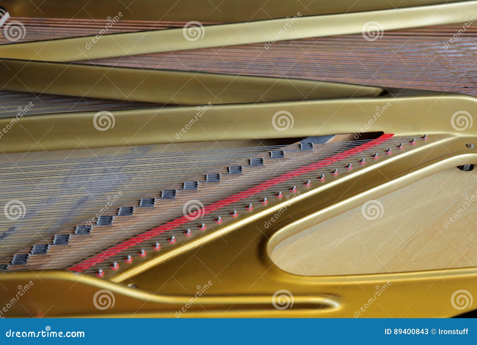Inside the Concert Grand Piano Stock Image - Image of inside, gilded ...