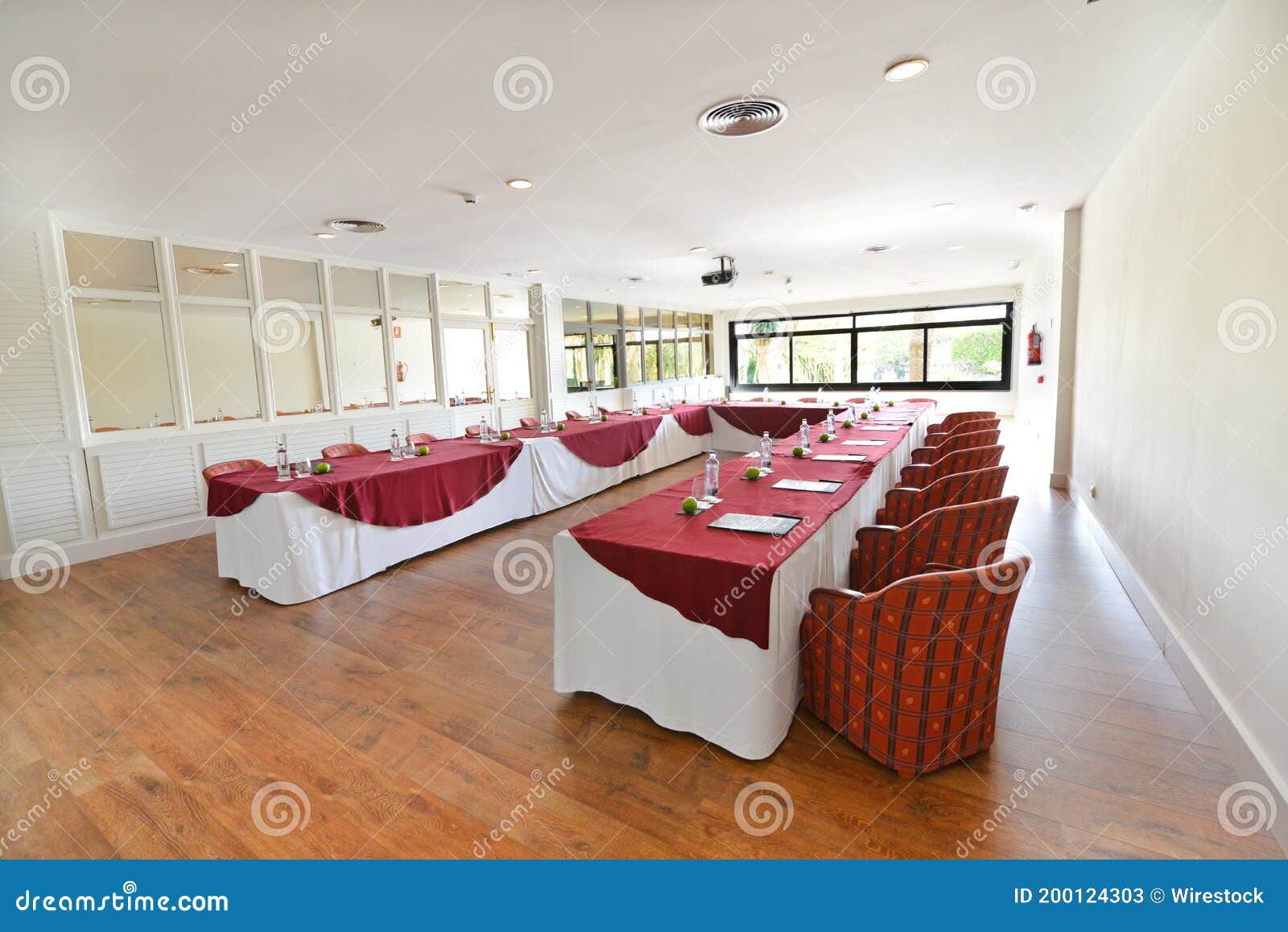 Inside of a Conference Hall with Set-up Chairs and Tables Stock Image ...