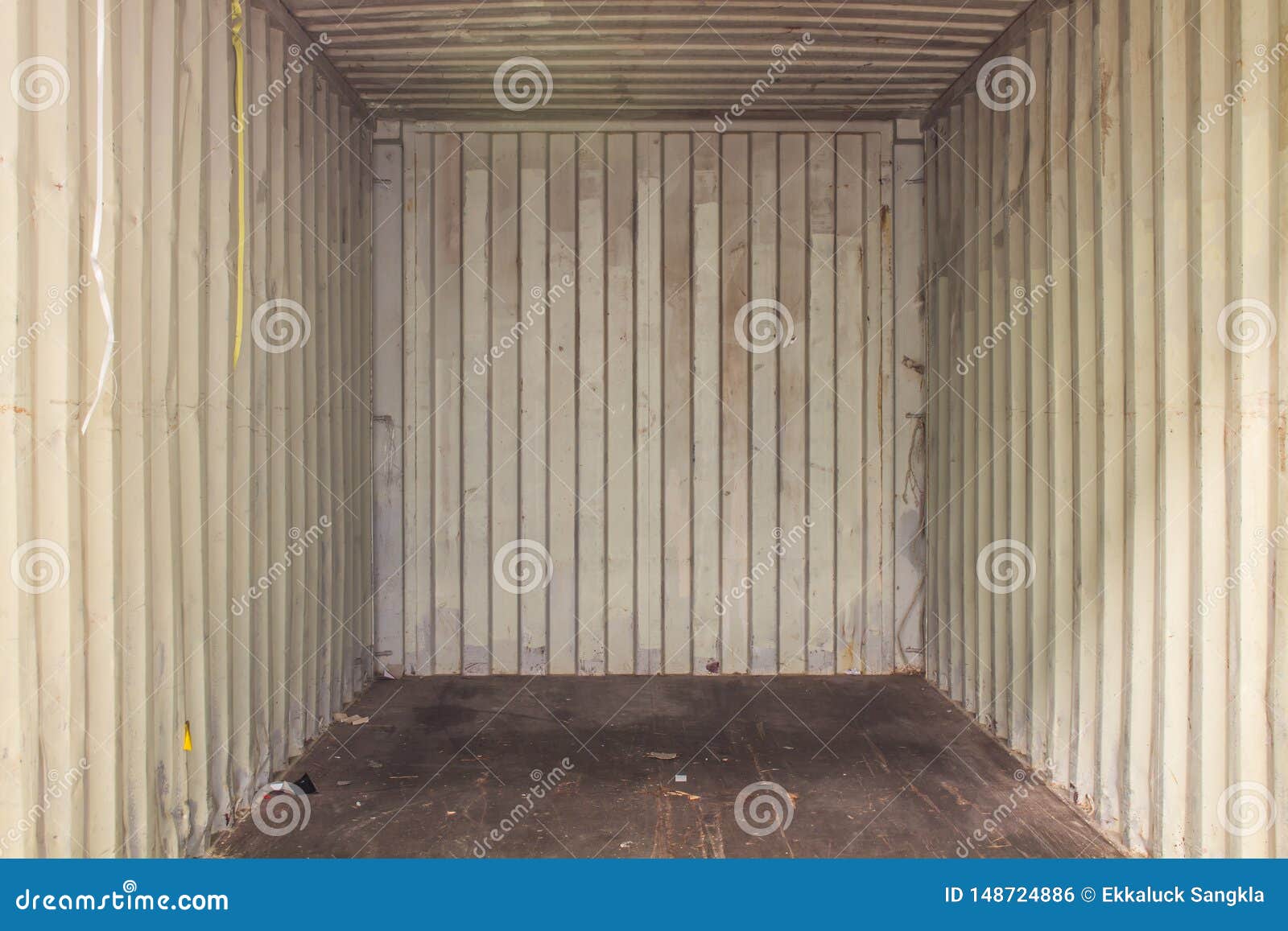 The Inside Empty Container Empty Ready for Load Product Stock Photo ...