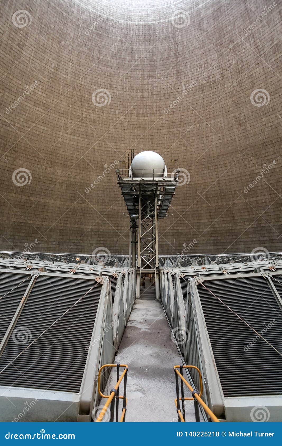 Inside a Cooling Tower for Power Station Stock Photo - Image of ...