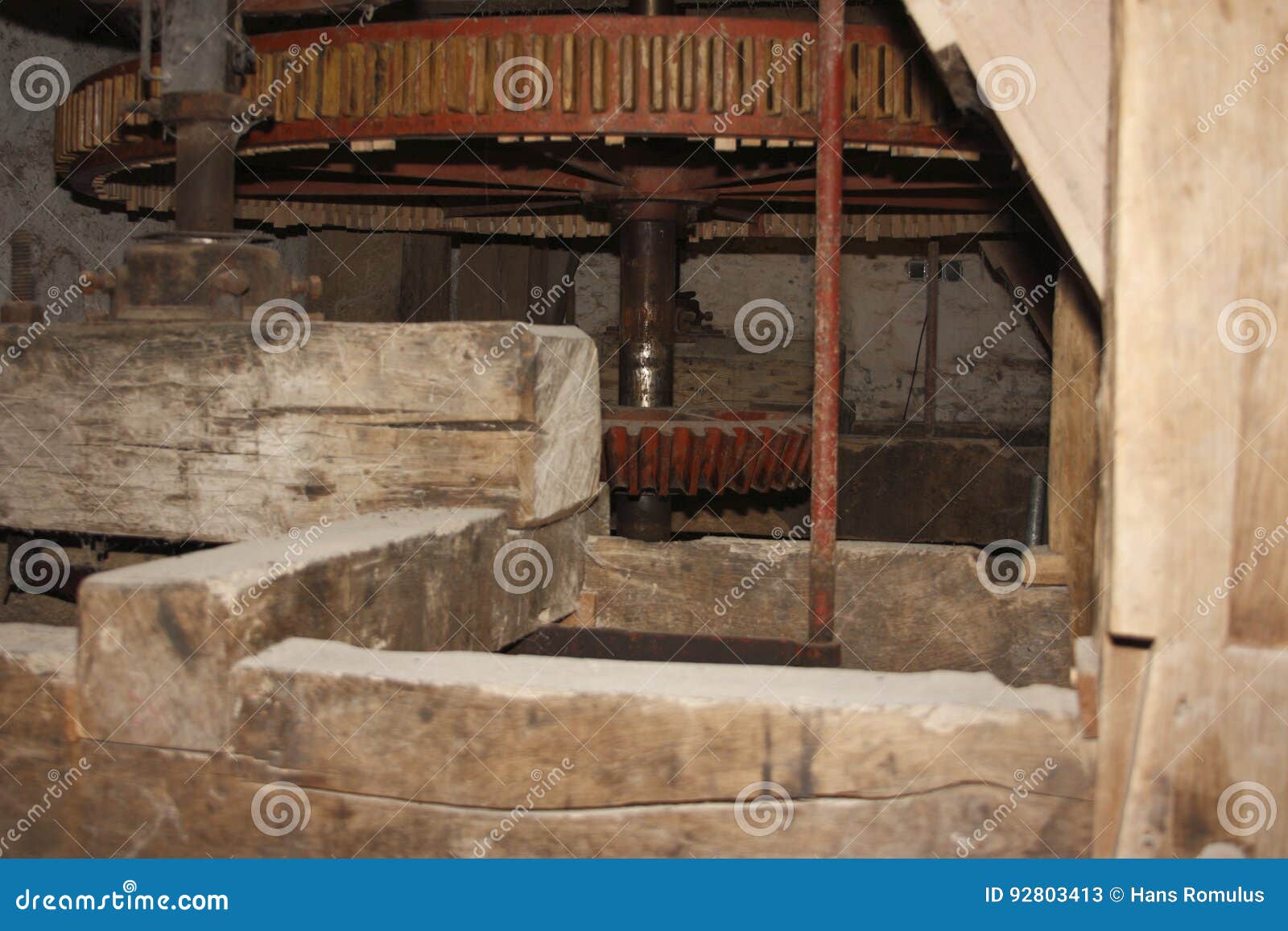Inside the corn mill stock image. Image of inside, cornmill - 92803413