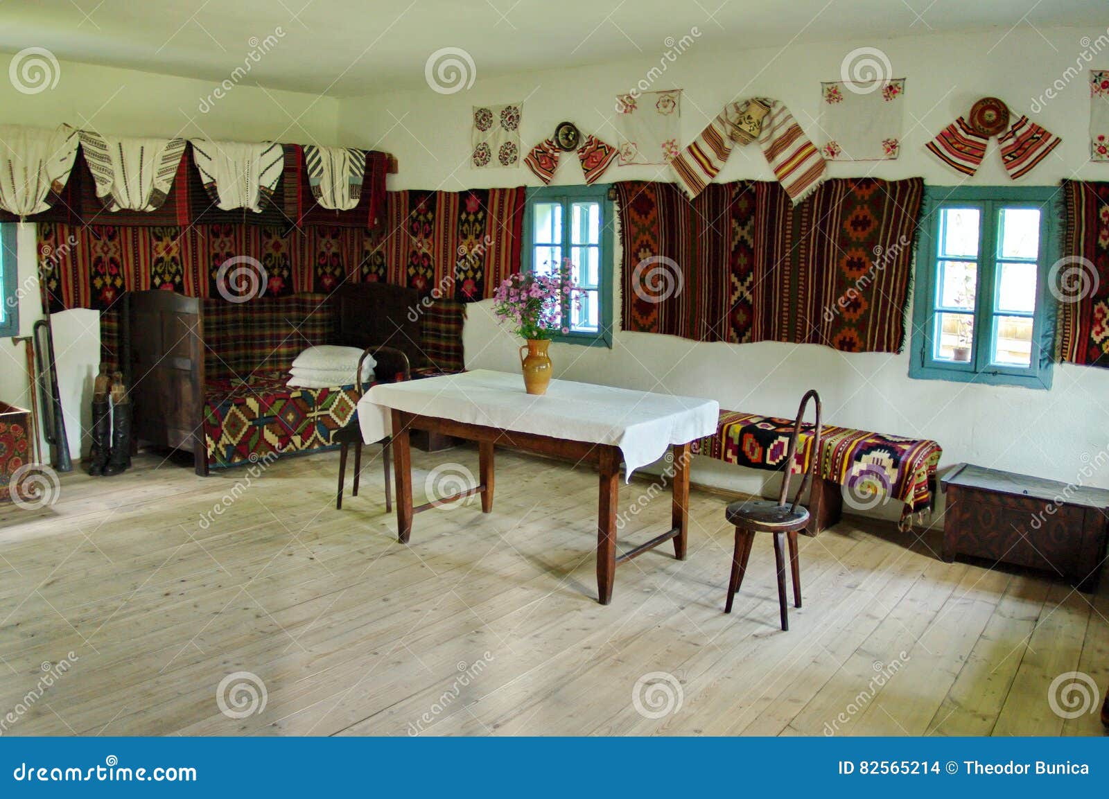 Interior of Traditional Country House - Romania Editorial Stock Image ...