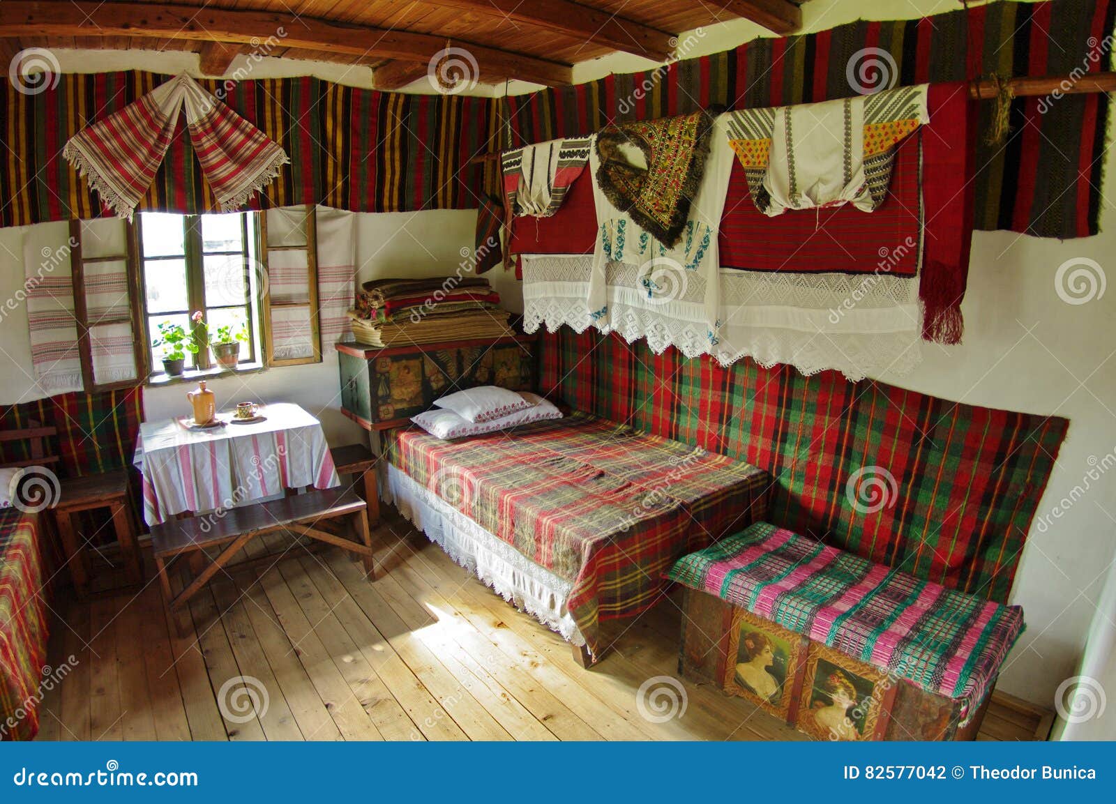 Interior of Traditional Country House - Romania Editorial Photography ...