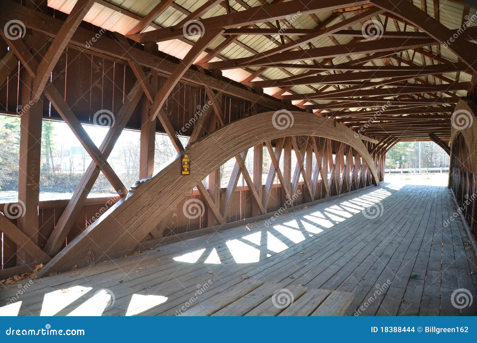 Inside of Covered Bridge stock photo. Image of bridge - 18388444