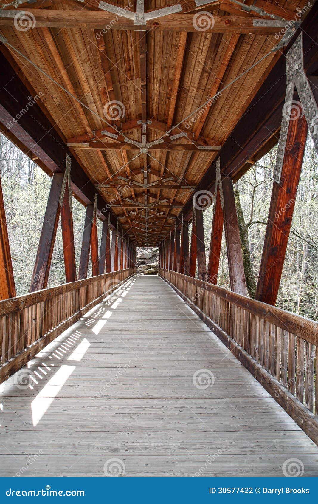 Inside Covered Bridge stock photo. Image of covered, lumber - 30577422