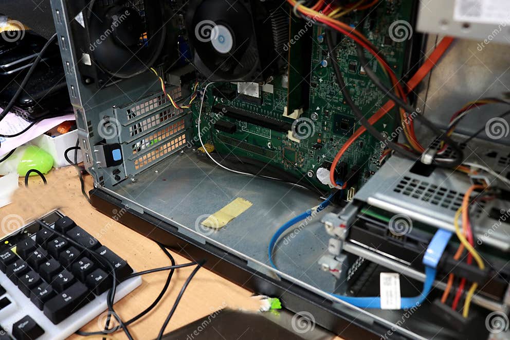 The Inside of a CPU of a Computer Stock Image - Image of multimedia ...