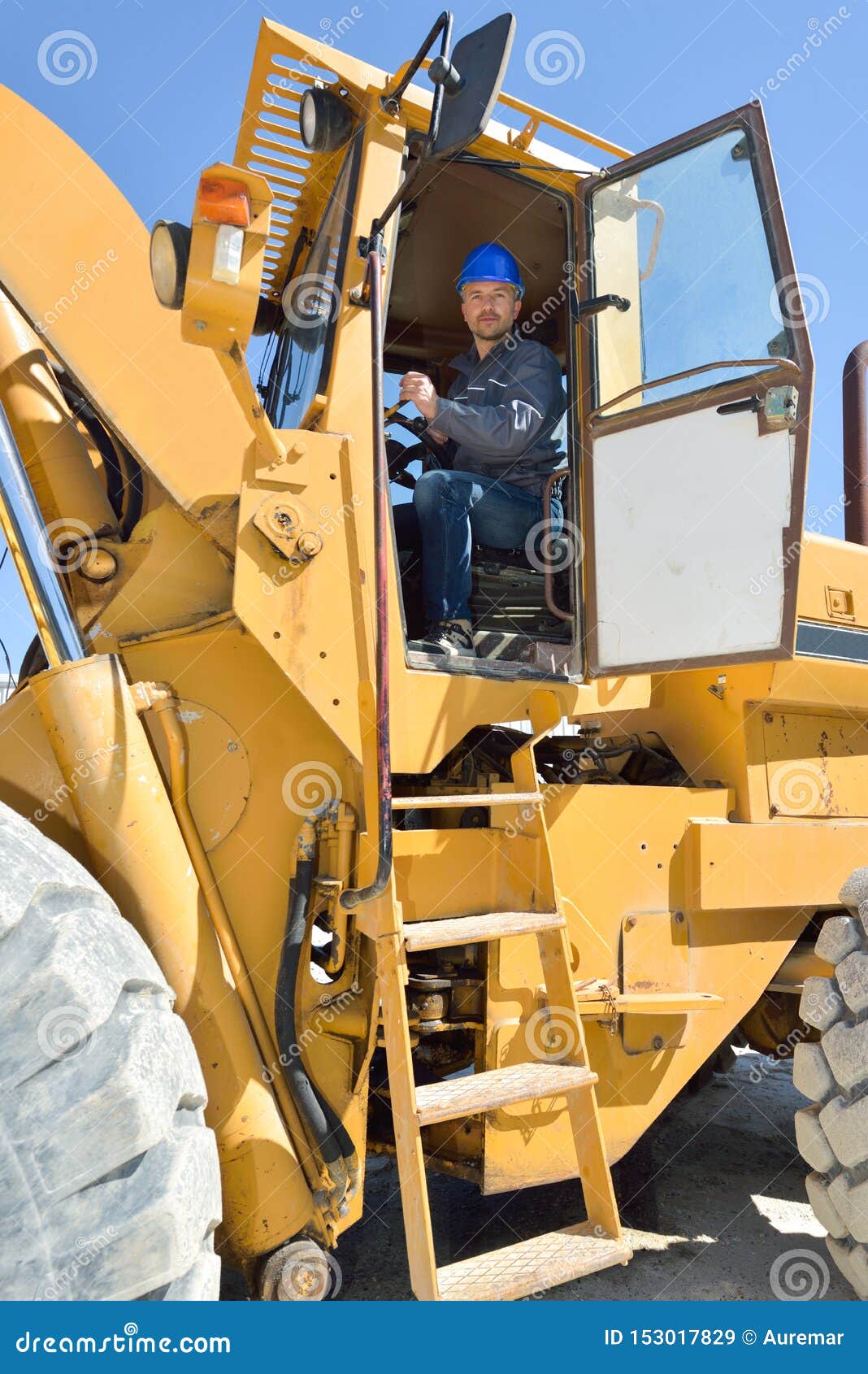 Inside crane cabin stock image. Image of equipment, glass - 153017829