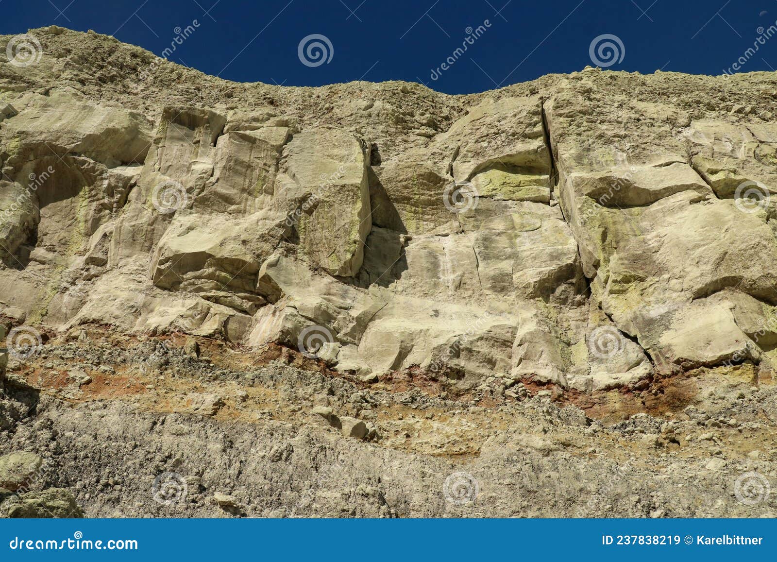 Inside Crater Kawah Ijen Volcano, Java, Indonesia Stock Image - Image ...