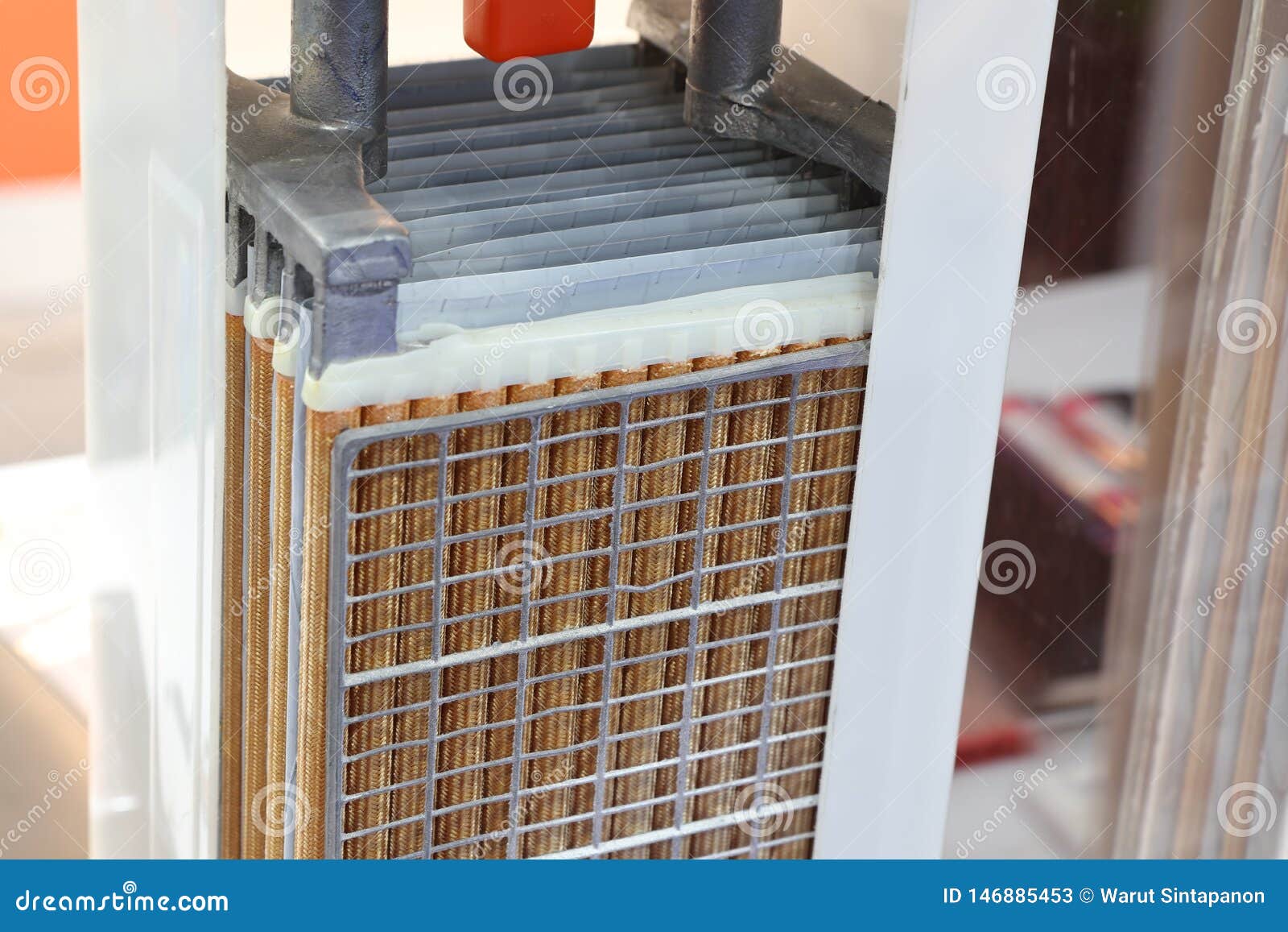 Inside or Cross Section of Industrial Battery Stock Image - Image of ...