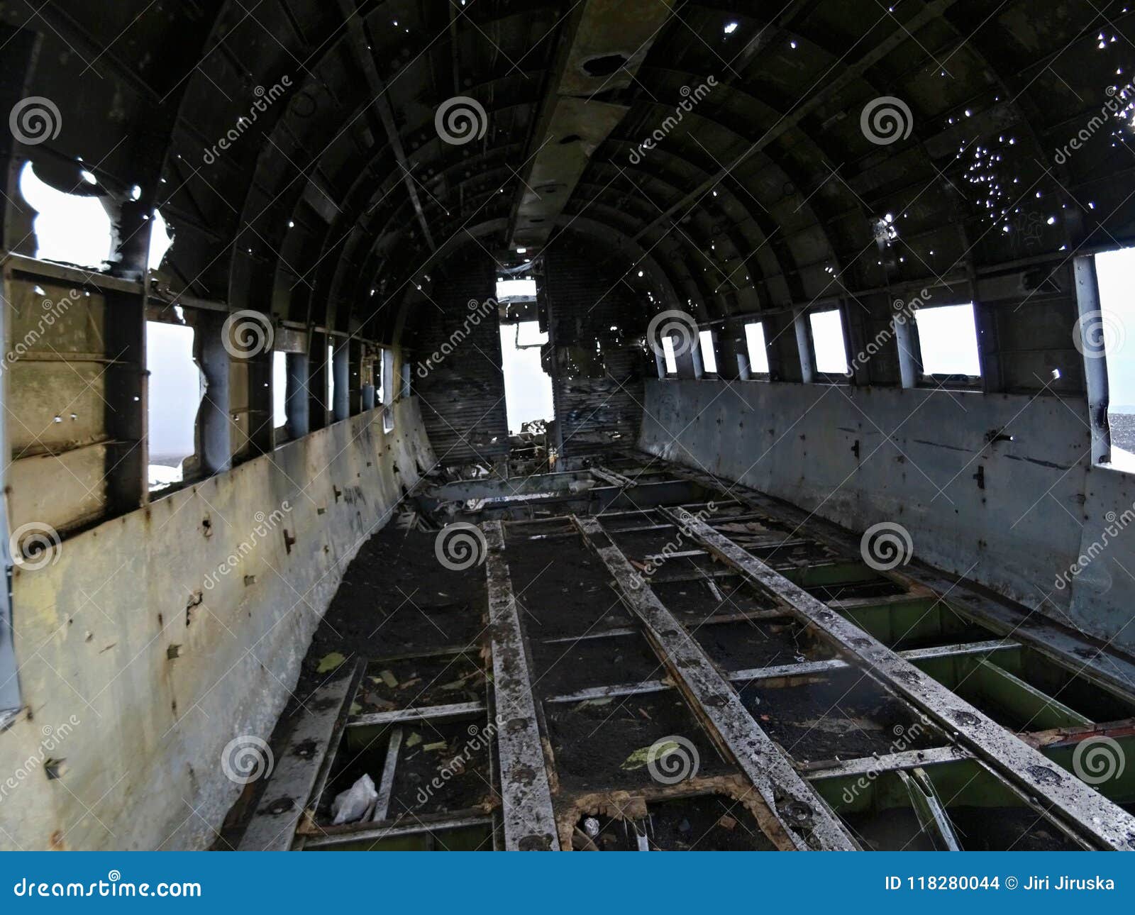 Inside of DC-3 Crashed Plane Stock Photo - Image of plane, left: 118280044