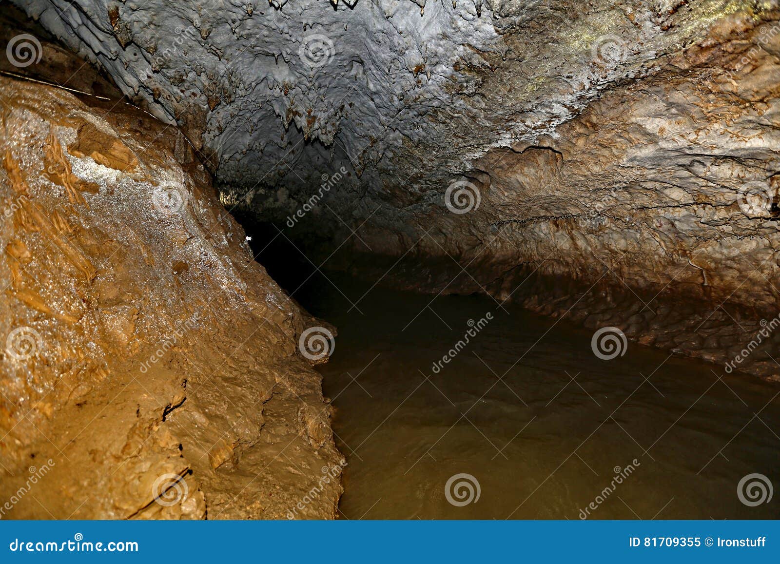 Inside a deep cave stock image. Image of ancient, growths - 81709355