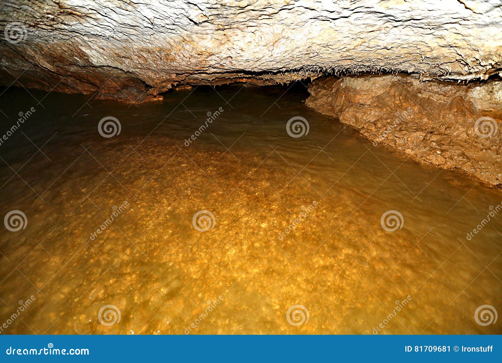 Inside a deep cave stock image. Image of stalactite, stone - 81709681