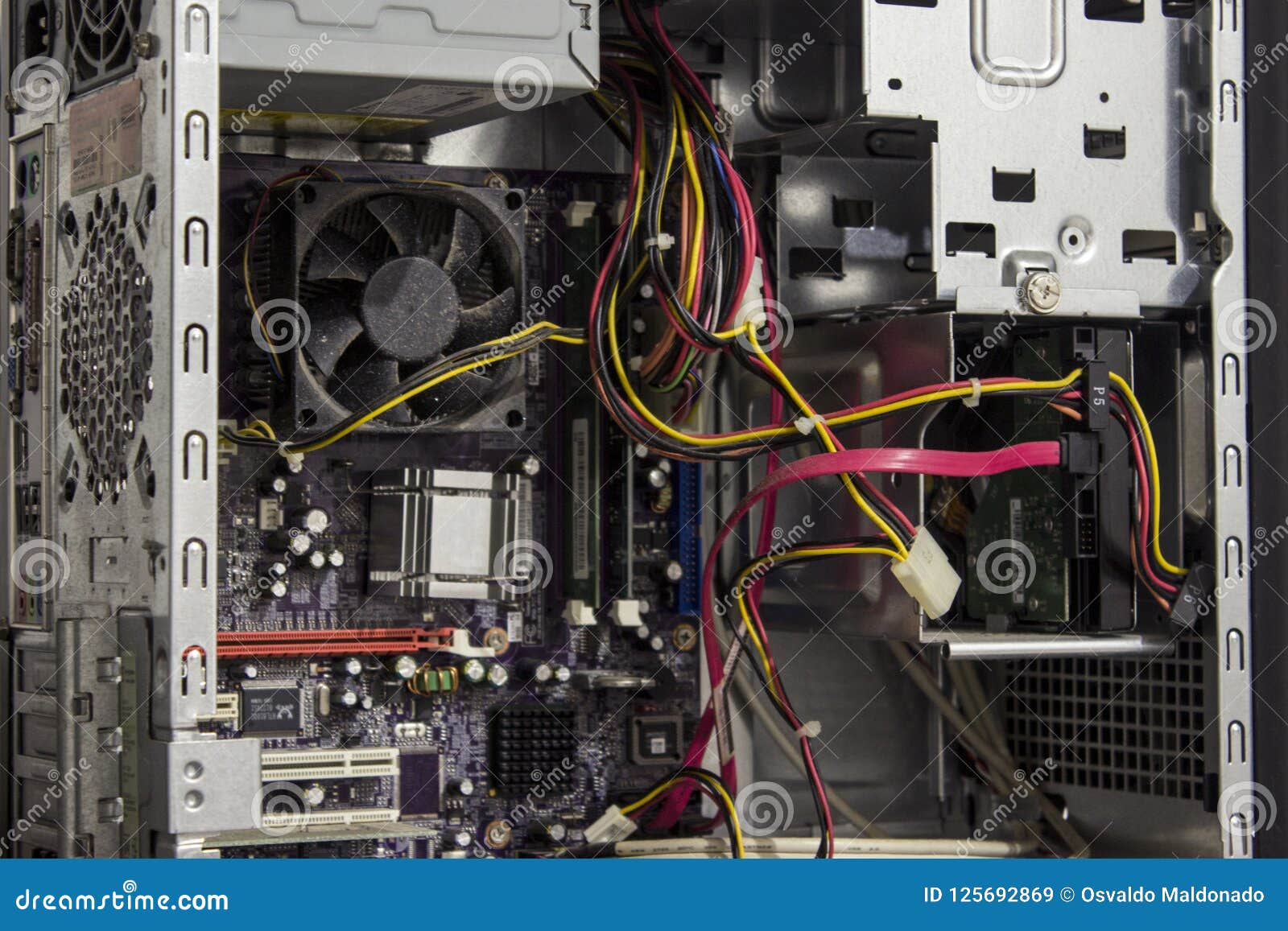 Inside Desktop PC Gaming And Cooling Fan CPU System With Multicolored ... Inside Desktop PC Gaming And Cooling Fan CPU System With Multicolored ...