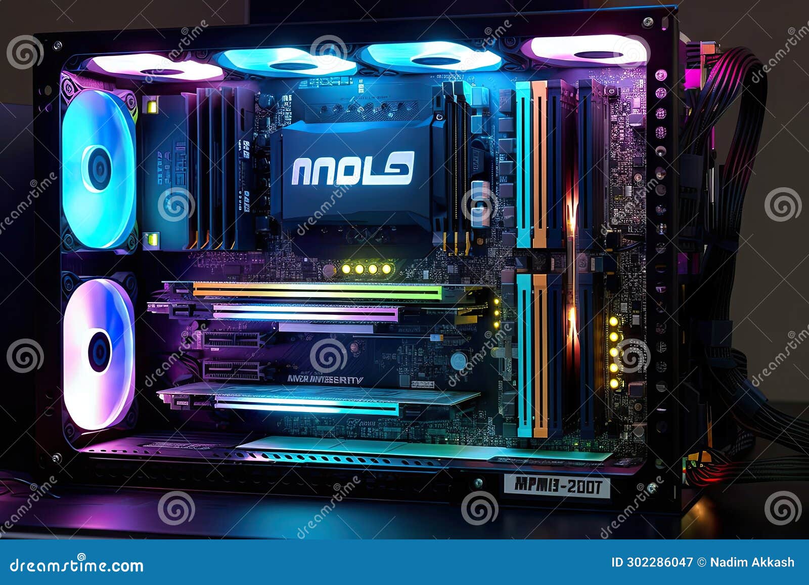 Inside Desktop Multicolor LED RGB Light Show Status Working Stock ...