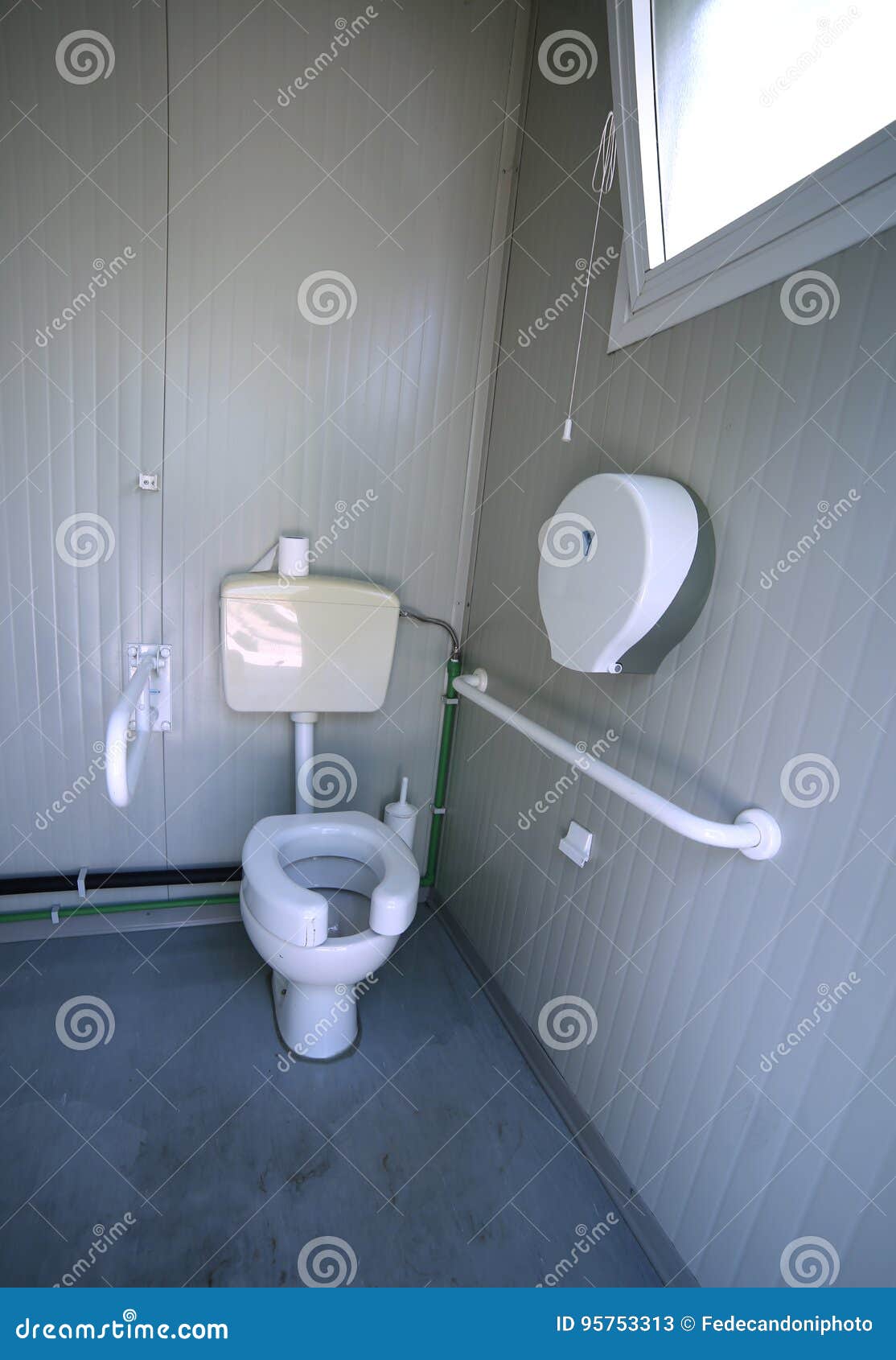 Inside the Disabled Bathroom with the Special Water Closet Stock Image ...