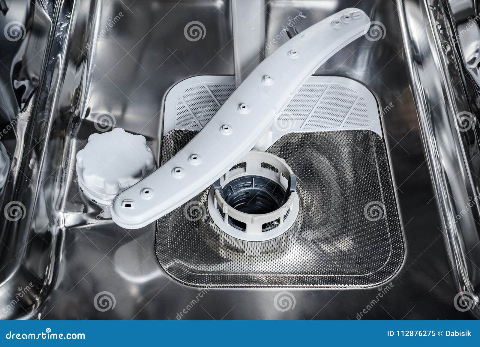Inside of the Dishwasher, Bottom Carriage Stock Image - Image of ...