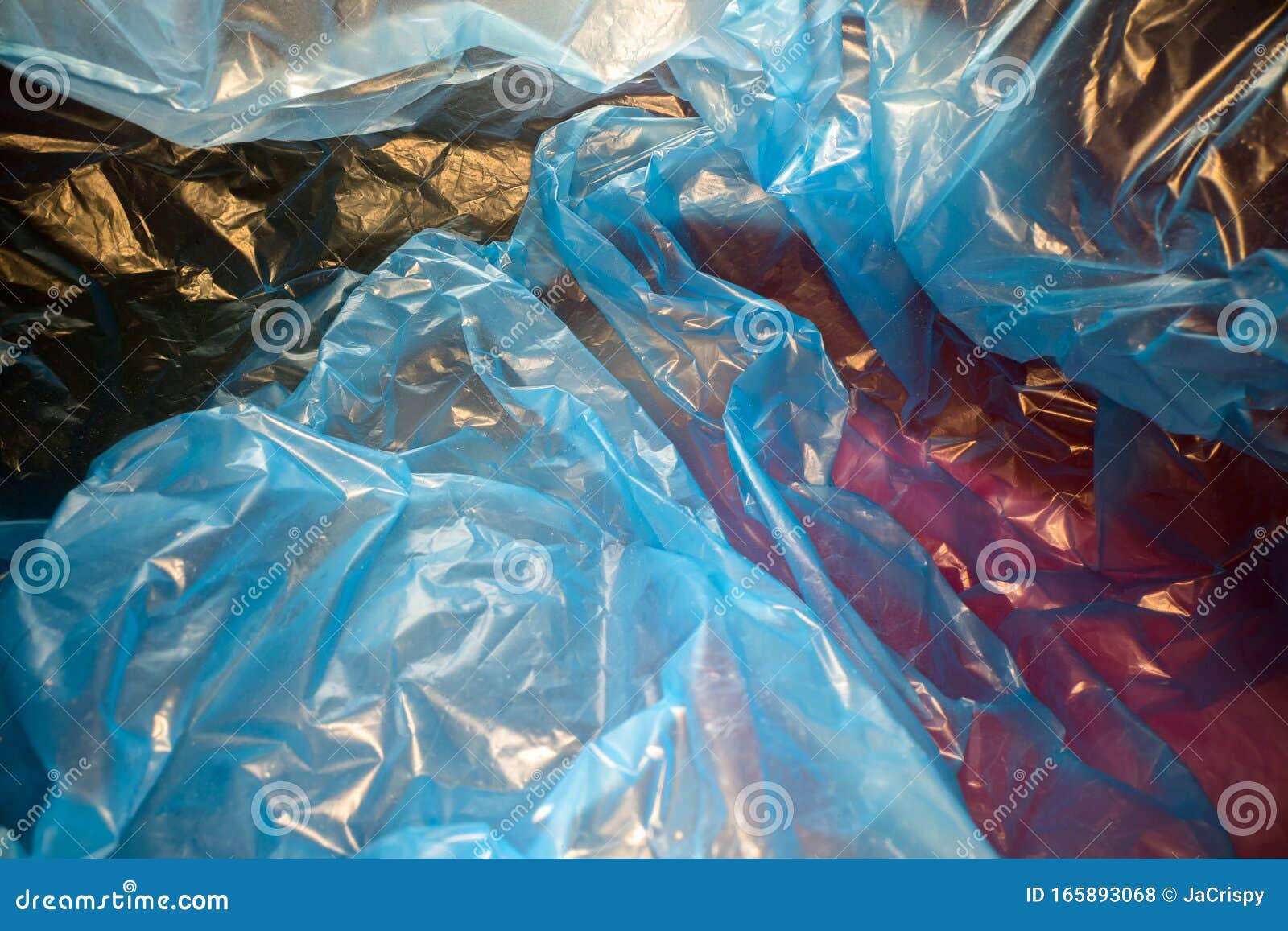 Inside a Disposable Plastic Bag. Lightweight Transparent, Reusable ...