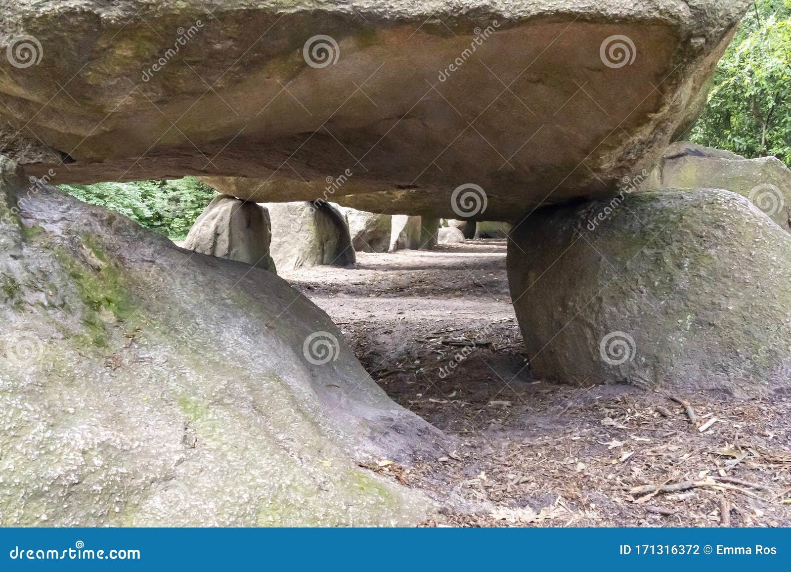 The Inside of Dolmen D27 Largest in the Netherlands in Borger Stock ...