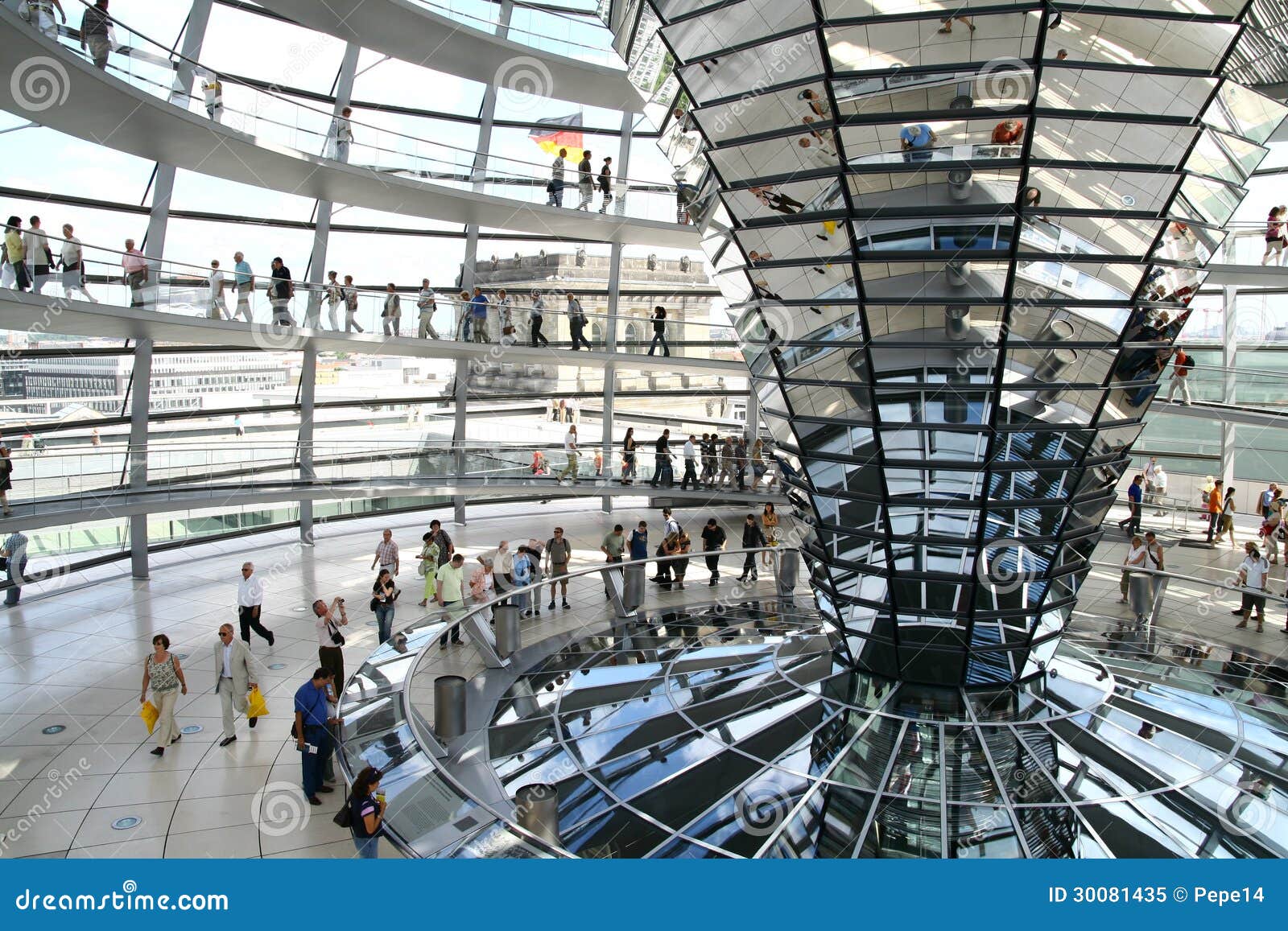 Dome of German Parliament in Berlin Editorial Image - Image of blue ...