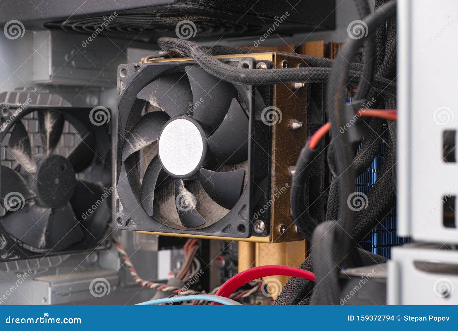 Inside of dusty computer stock photo. Image of repair - 159372794