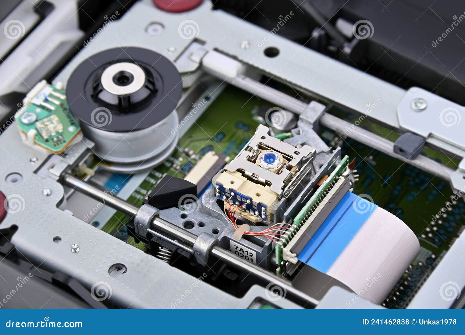 Inside DVD disk drive stock photo. Image of hardware - 241462838