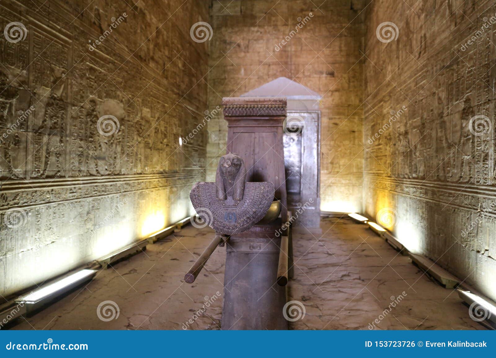 Inside of Edfu Temple in Edfu, Egypt Stock Photo - Image of monument ...