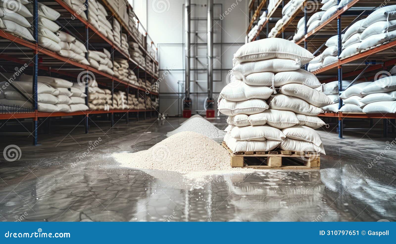 Inside the Efficient Storage of Flour Bags on Pallet Tracks in the ...