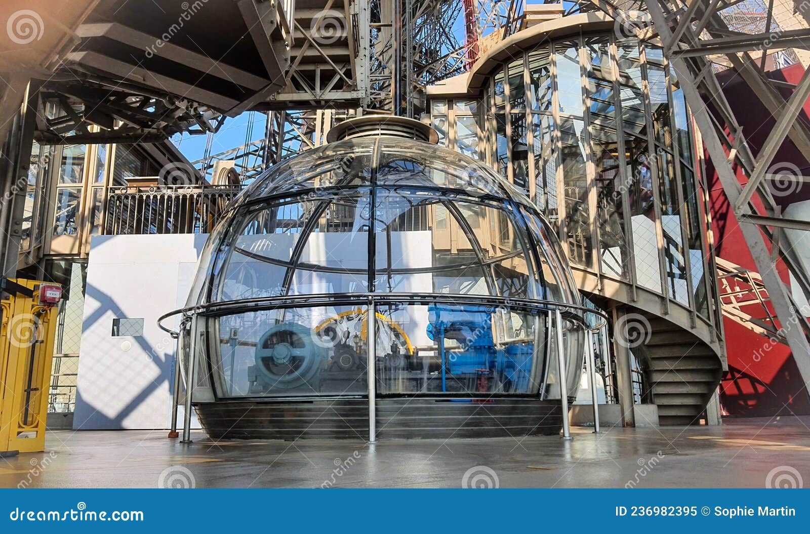 Inside Eiffel tower stock image. Image of downtown, arch - 236982395