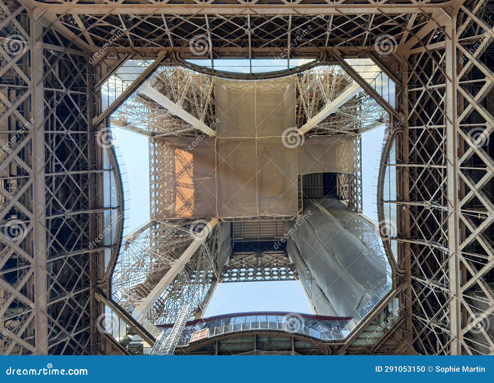 Inside the Eiffel Tower Paris Stock Photo - Image of window, building ...