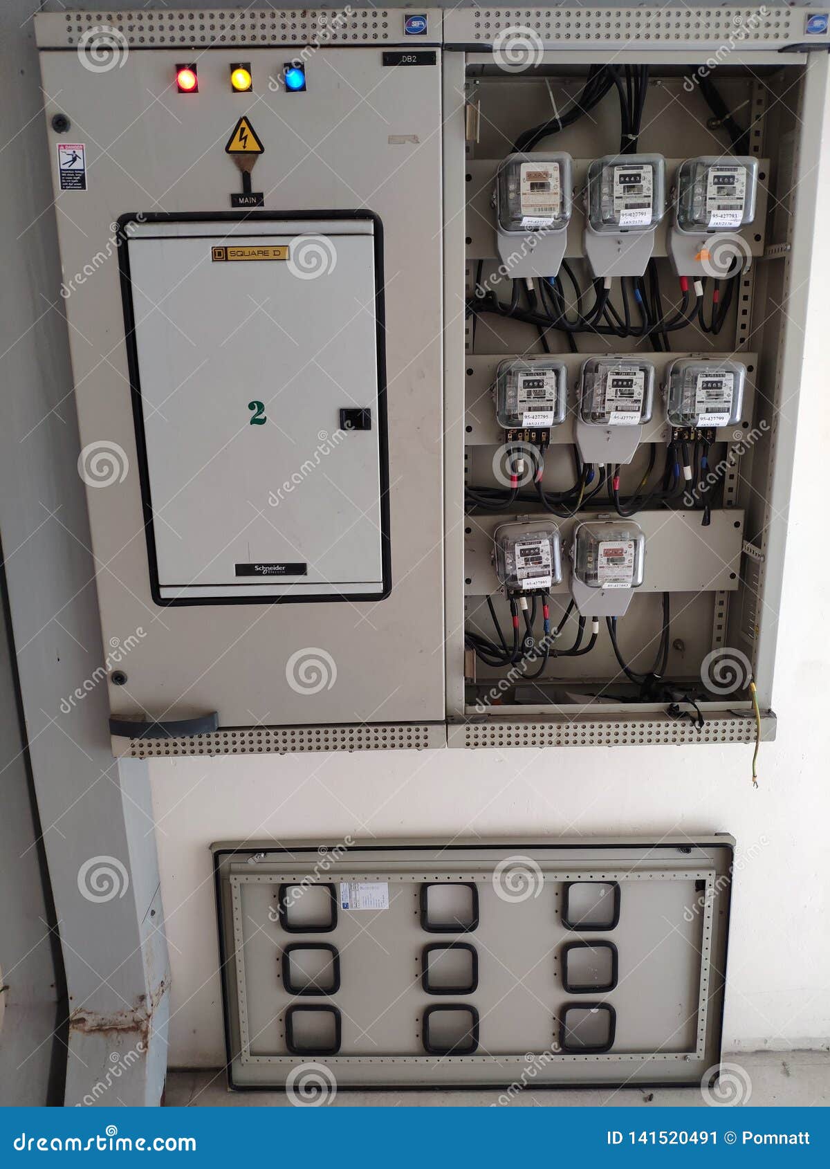 Inside Electric Meter Cabinet Ready To Use Stock Image - Image of ...
