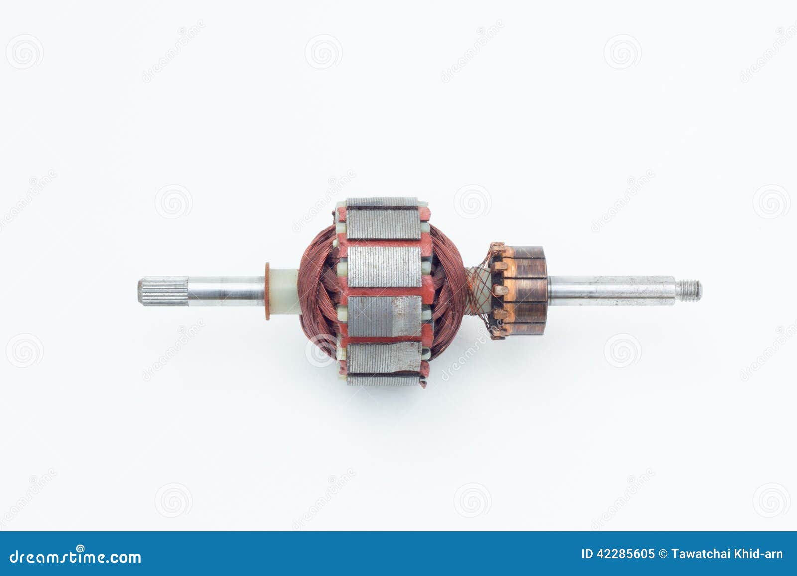 Inside of Electric Motor Isolated on the White Background Stock Image ...