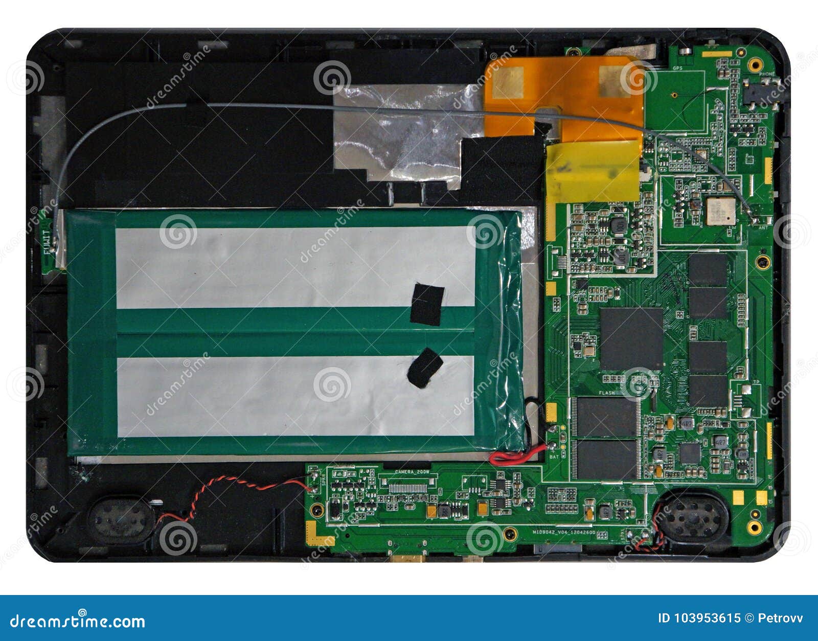Inside of the Electronic Tablet Stock Image - Image of technology ...
