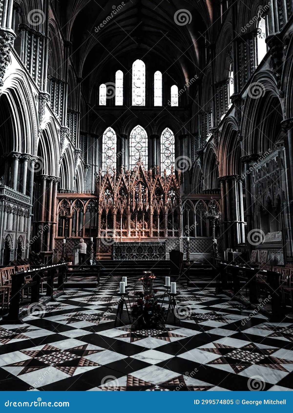 Inside Ely Cathedral stock image. Image of worship, gothic - 299574805