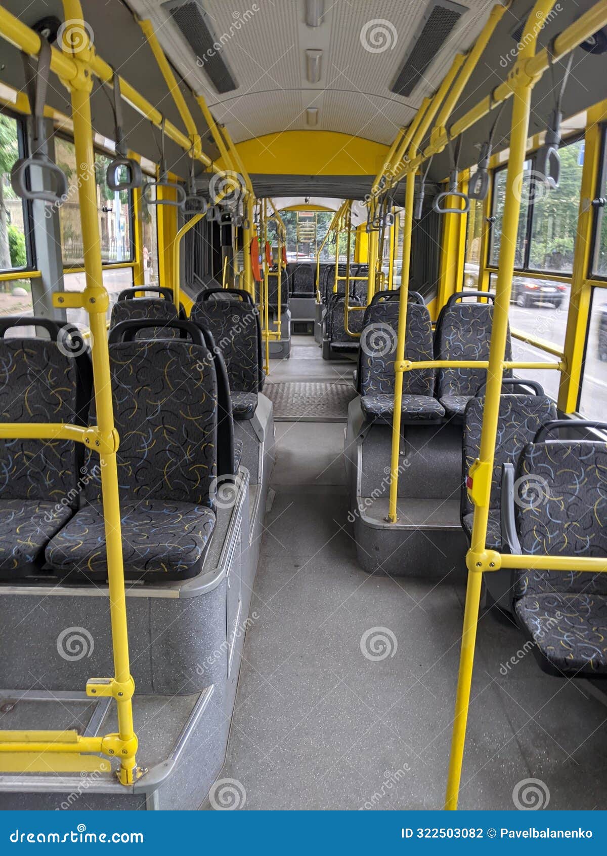 Inside of Empty Collective Bus Stock Photo - Image of public, city ...