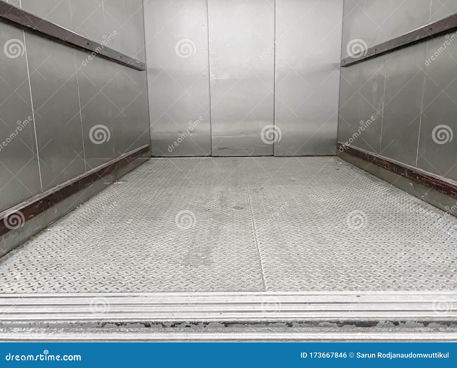 Inside Empty Elevator Lift Equipment Stock Photo - Image of lifting ...