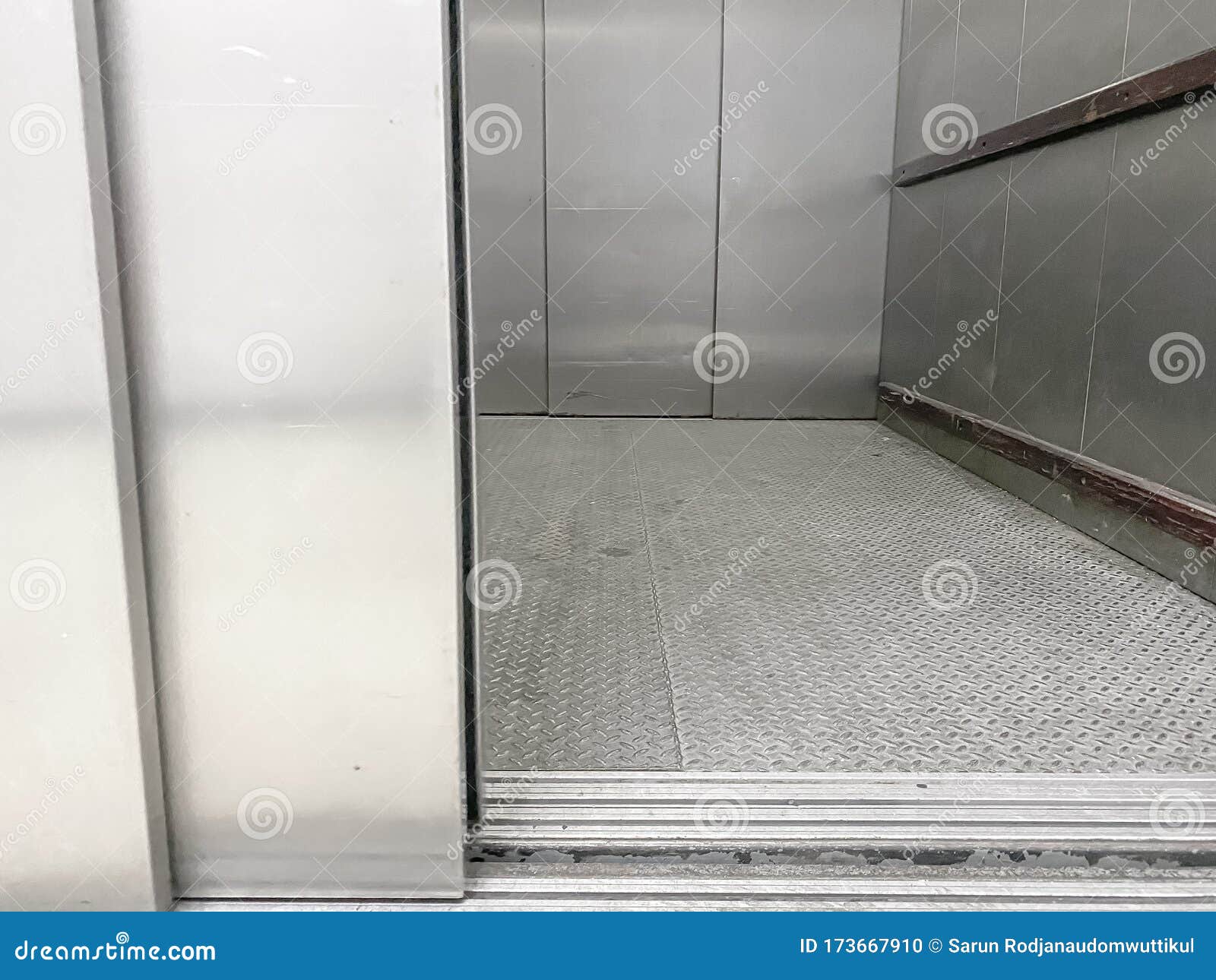 Inside Empty Elevator Lift Equipment Stock Photo - Image of interior ...