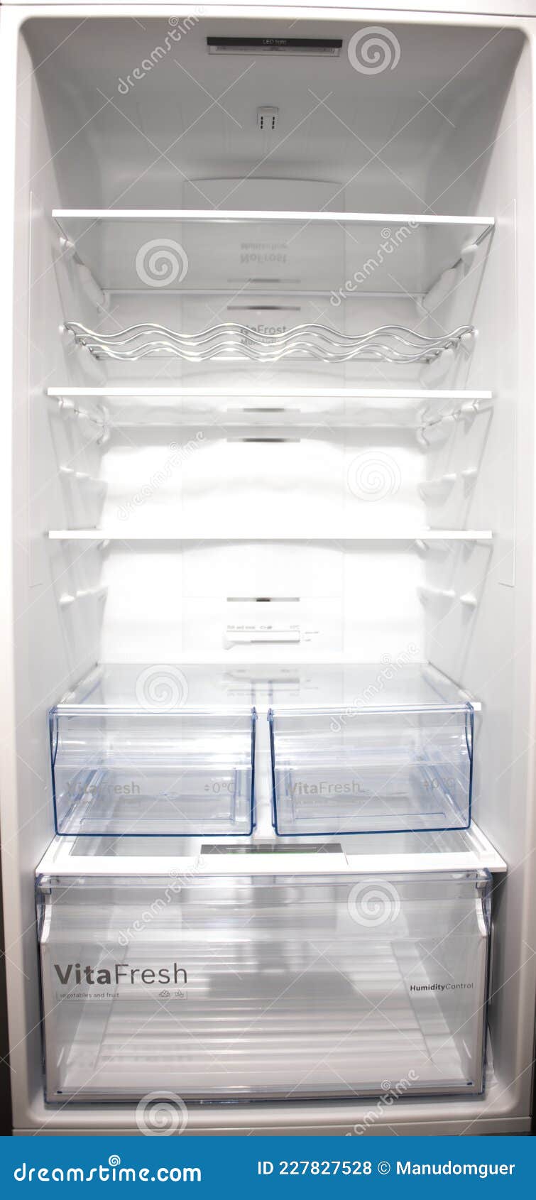 Empty Fridge. Inside Empty Fridge. Refrigerator Stock Photo - Image of ...